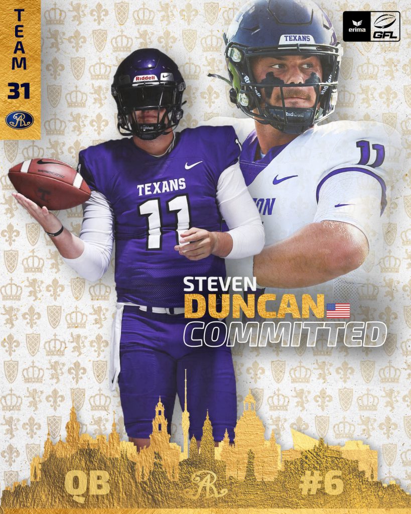 Dresden Monarchs verpflichten Quarterback Steven Duncan - Erima GFL