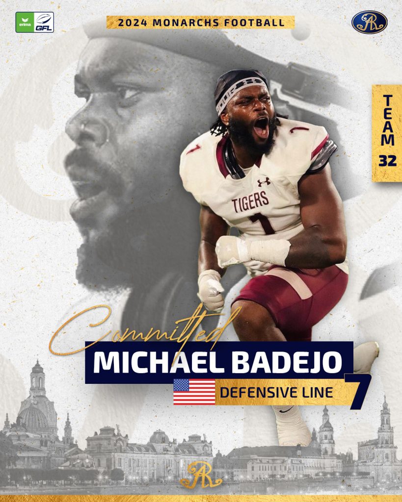 Dresden Monarchs verpflichten US-amerikanischen Defense Liner Michael ...